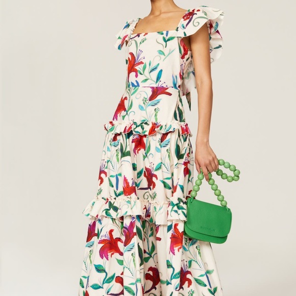 LA DoubleJ | Dresses | La Double J Scarlett Lily Ruffled Sleeve Square ...
